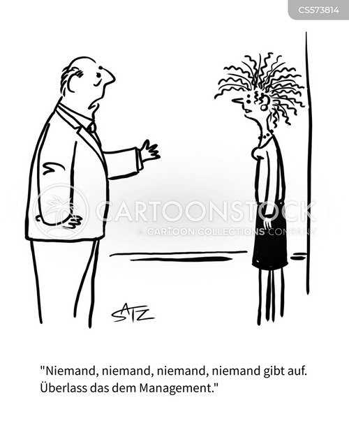 Cartoons und Karikaturen mit Niemals Aufgeben