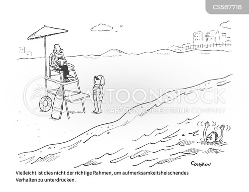 Cartoons und Karikaturen mit Aufmerksamkeitsheischend