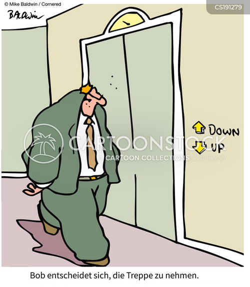 Cartoons und Karikaturen mit Auf/ab 3