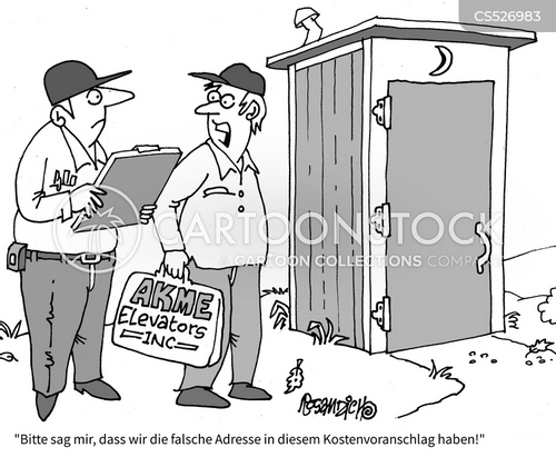 Cartoons und Karikaturen mit Plumpsklo