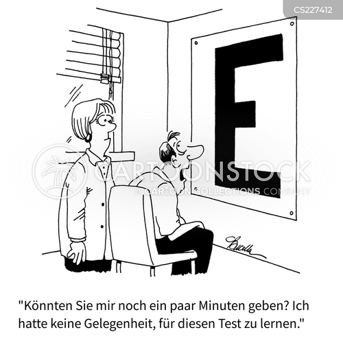 Cartoons und Karikaturen mit Sehtest