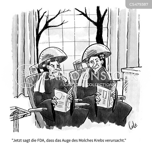 Cartoons und Karikaturen mit Krebs