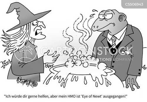Cartoons und Karikaturen mit Gesundheitswartungsorganisation (hmo)