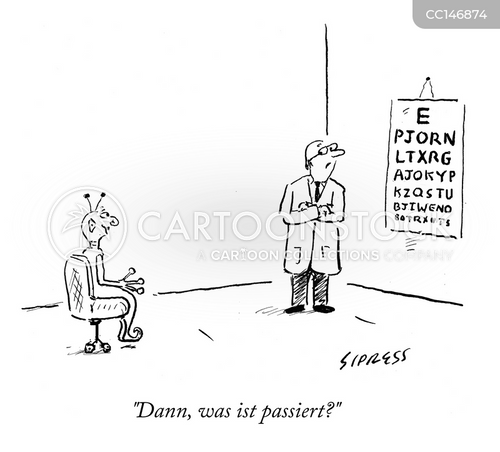 Cartoons und Karikaturen mit Augengläser