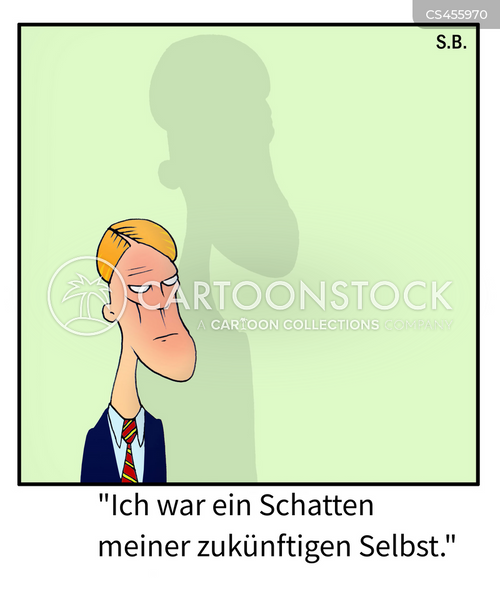 Cartoons und Karikaturen mit Schatten