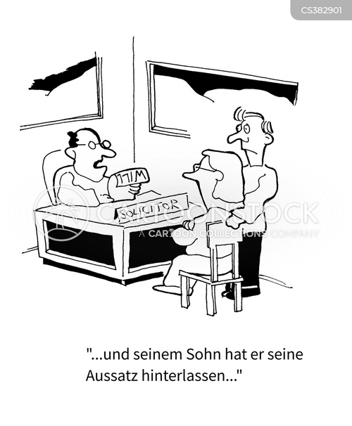 Cartoons und Karikaturen mit Aussatz