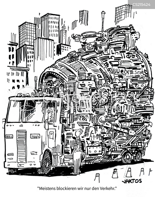Cartoons und Karikaturen mit Stadtfahrer