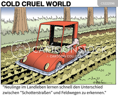 Cartoons und Karikaturen mit Offroad-fahren