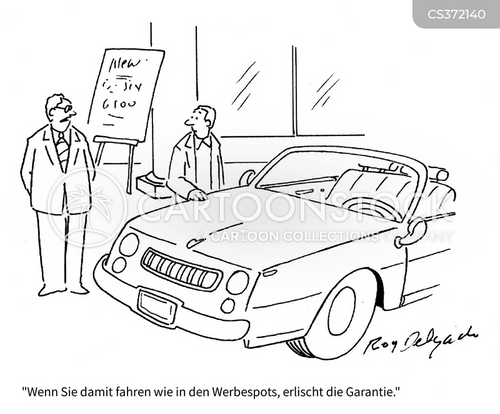 Cartoons und Karikaturen mit Autoslogans