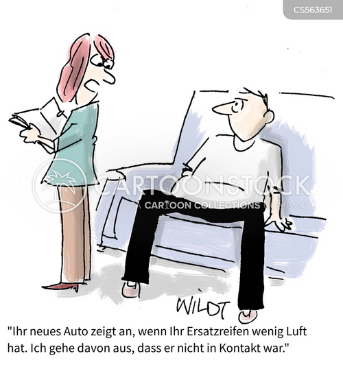 Cartoons und Karikaturen mit Reifenwechsel