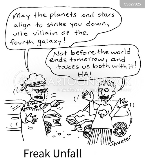 Cartoons und Karikaturen mit Unfall