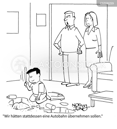 Cartoons und Karikaturen mit Adoptierte Autobahn