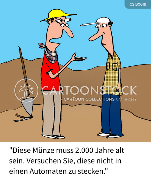 Cartoons und Karikaturen mit Historischer Fund