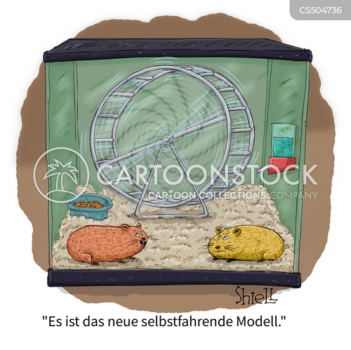 Cartoons und Karikaturen mit Hamsterrad