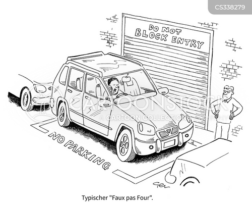 Cartoons und Karikaturen mit Faux-pas