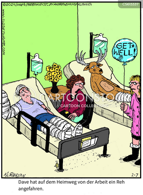 Cartoons und Karikaturen mit Reh