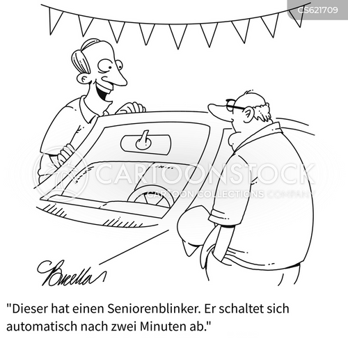 Cartoons und Karikaturen mit Seniorinnen Und Senioren