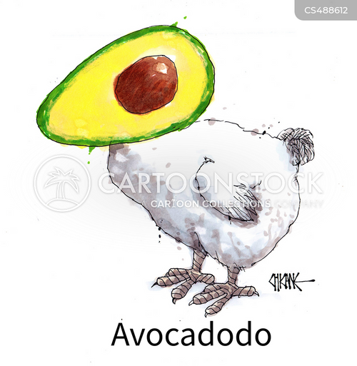 Cartoons und Karikaturen mit Avocado-knappheit