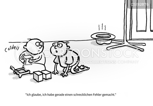 Cartoons und Karikaturen mit Einen Fehler Machen