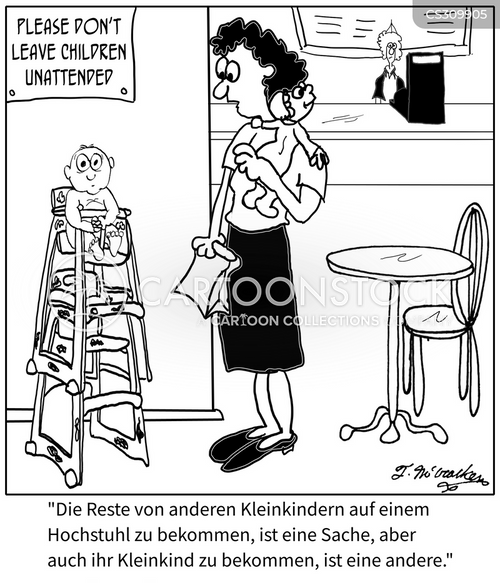 Cartoons und Karikaturen mit Kleinkind