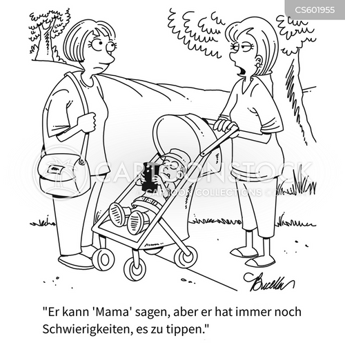 Cartoons und Karikaturen mit Kleinkind