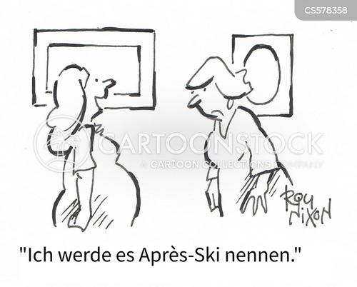 Cartoons und Karikaturen mit Après-ski