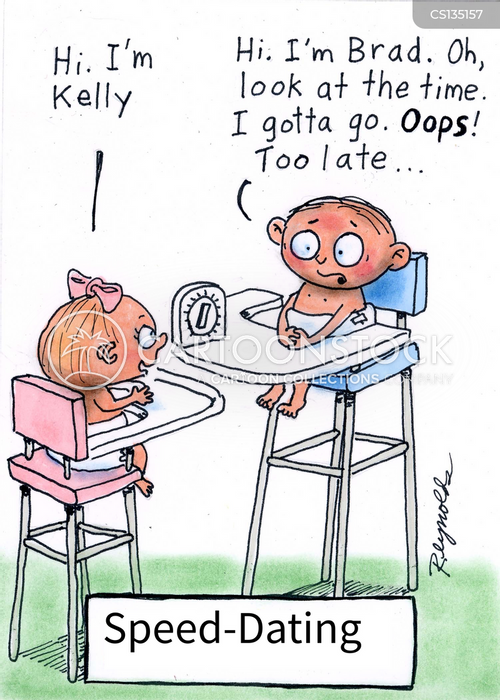 Cartoons und Karikaturen mit Baby-dating