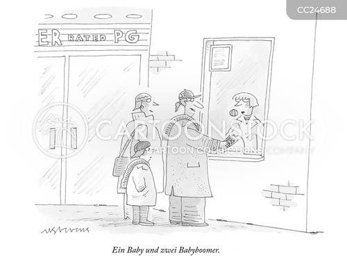 Cartoons und Karikaturen mit Babyboomer-generation