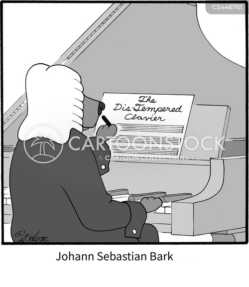 Cartoons und Karikaturen mit Johann Sebastian Bach