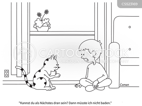 Cartoons und Karikaturen mit Ein Bad Nehmen