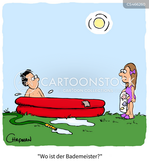 Cartoons und Karikaturen mit Bademeister