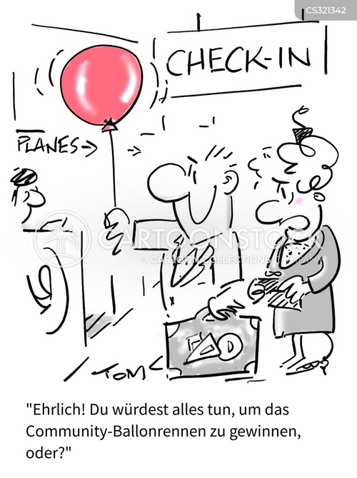 Cartoons und Karikaturen mit Ballon