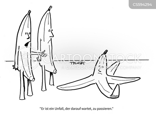 Cartoons und Karikaturen mit Unfall