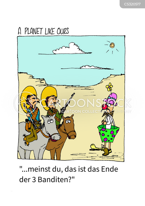 Cartoons und Karikaturen mit Banditen