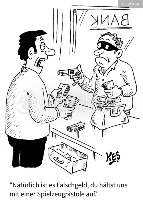 Cartoons und Karikaturen mit Falsche Banknote