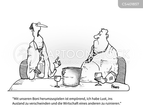 Cartoons und Karikaturen mit Bankboni