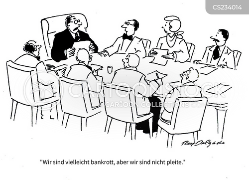 Cartoons und Karikaturen mit Pleite