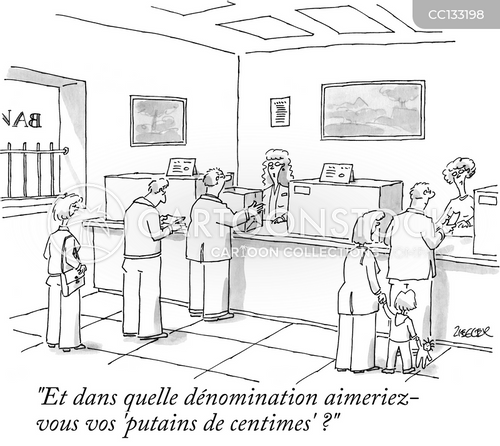 Dessins humoristique et caricaturés avec Ruée Vers La Banque