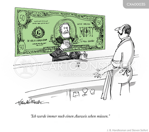 Cartoons und Karikaturen mit 50-dollar-scheine