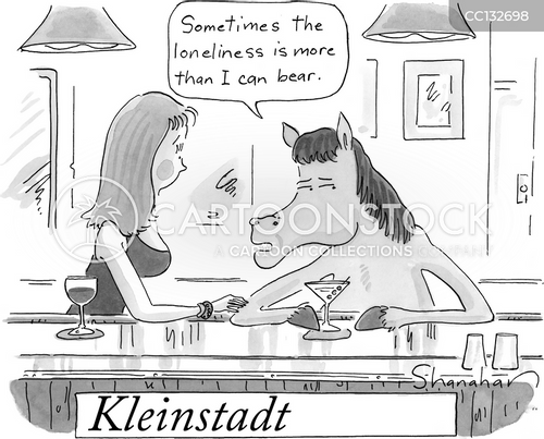 Cartoons und Karikaturen mit Ein-pferd Stadt