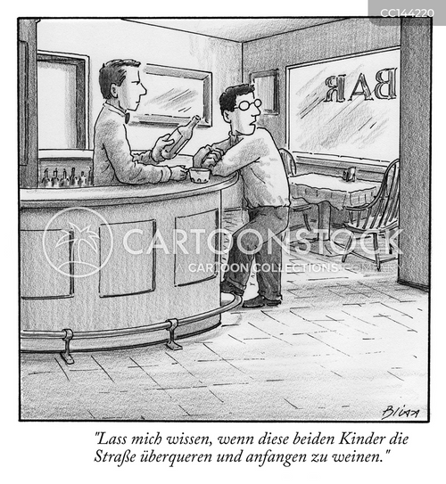 Cartoons und Karikaturen mit Barrechnung