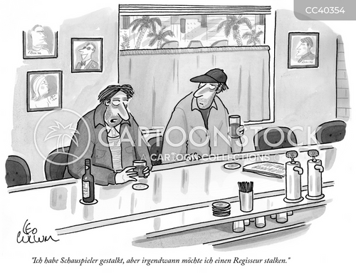 Cartoons und Karikaturen mit Stalking-gesetze