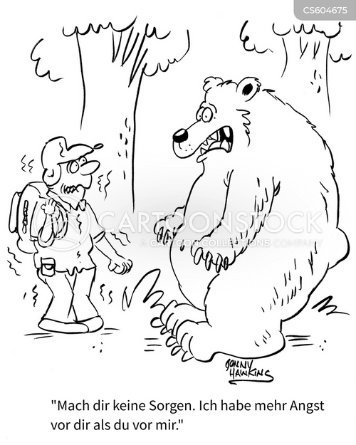 Cartoons und Karikaturen mit Angst Vor Tieren