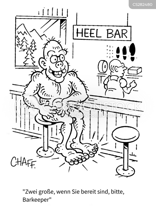 Cartoons und Karikaturen mit Barkeeper