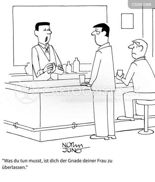 Cartoons und Karikaturen mit Barkeeper-ratschlag