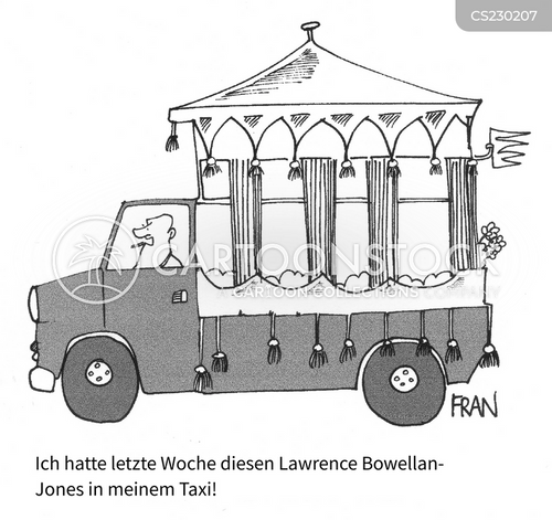 Cartoons und Karikaturen mit Kabine Dekor