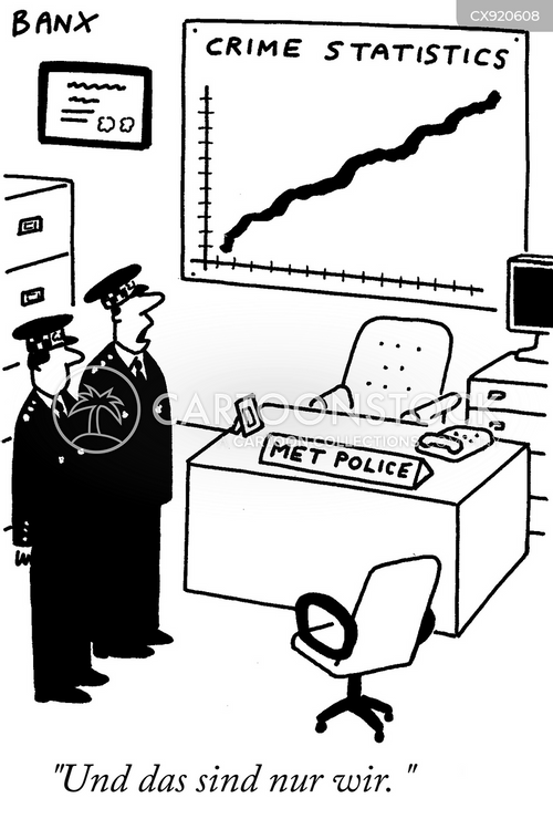 Cartoons und Karikaturen mit Polizeigewahrsame