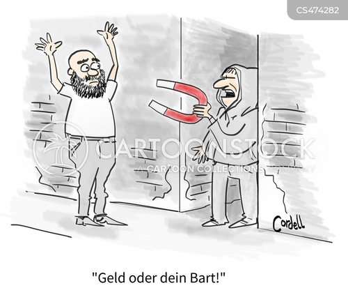 Cartoons und Karikaturen mit Bart