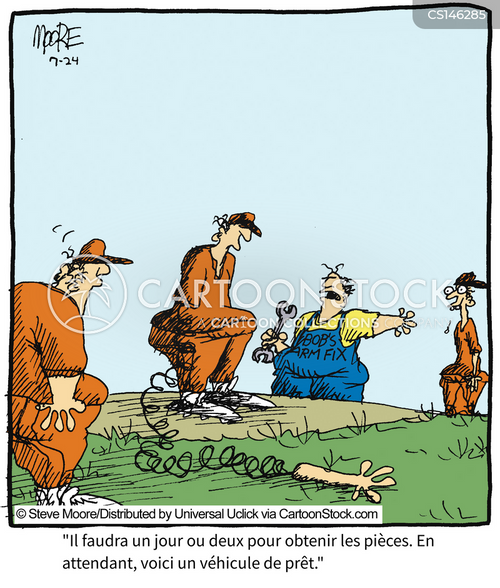 Cartoons und Karikaturen mit Pitching-mechanik