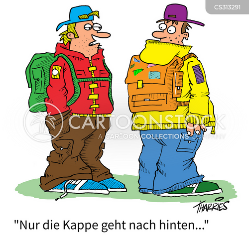 Cartoons und Karikaturen mit Baseball-kappe
